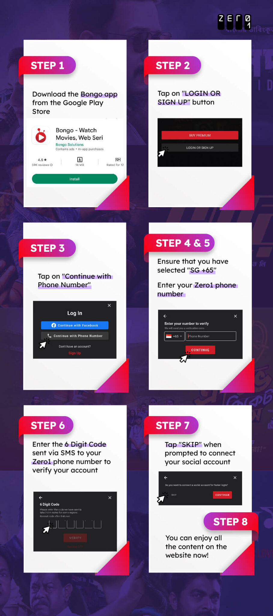 A guide on how to login to Bongo Premium account - Zero1 Unlimited Mobile Plans