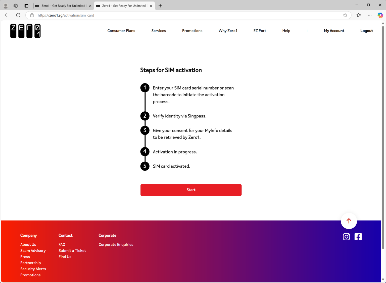 A Guide on How to Activate Your Zero1 Physical SIM card - Let's Zero™ in