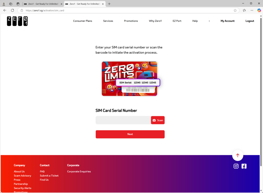 A Guide on How to Activate Your Zero1 Physical SIM card - Let's Zero™ in