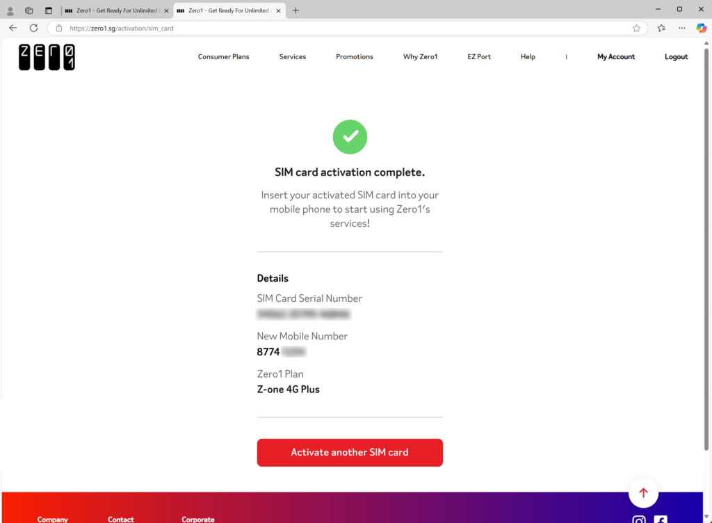A Guide on How to Activate Your Zero1 Physical SIM card - Let's Zero™ in